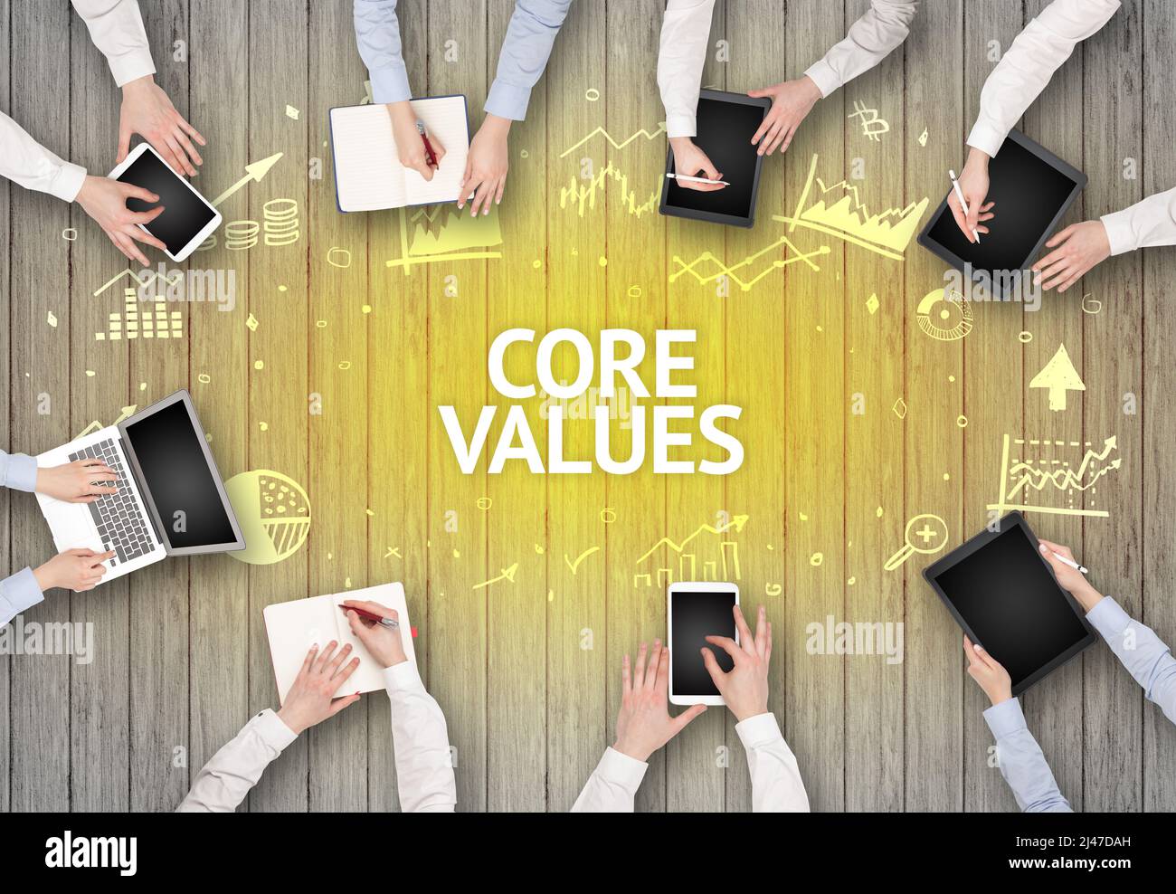 Group of Busy People Working in an Office Stock Photo - Alamy