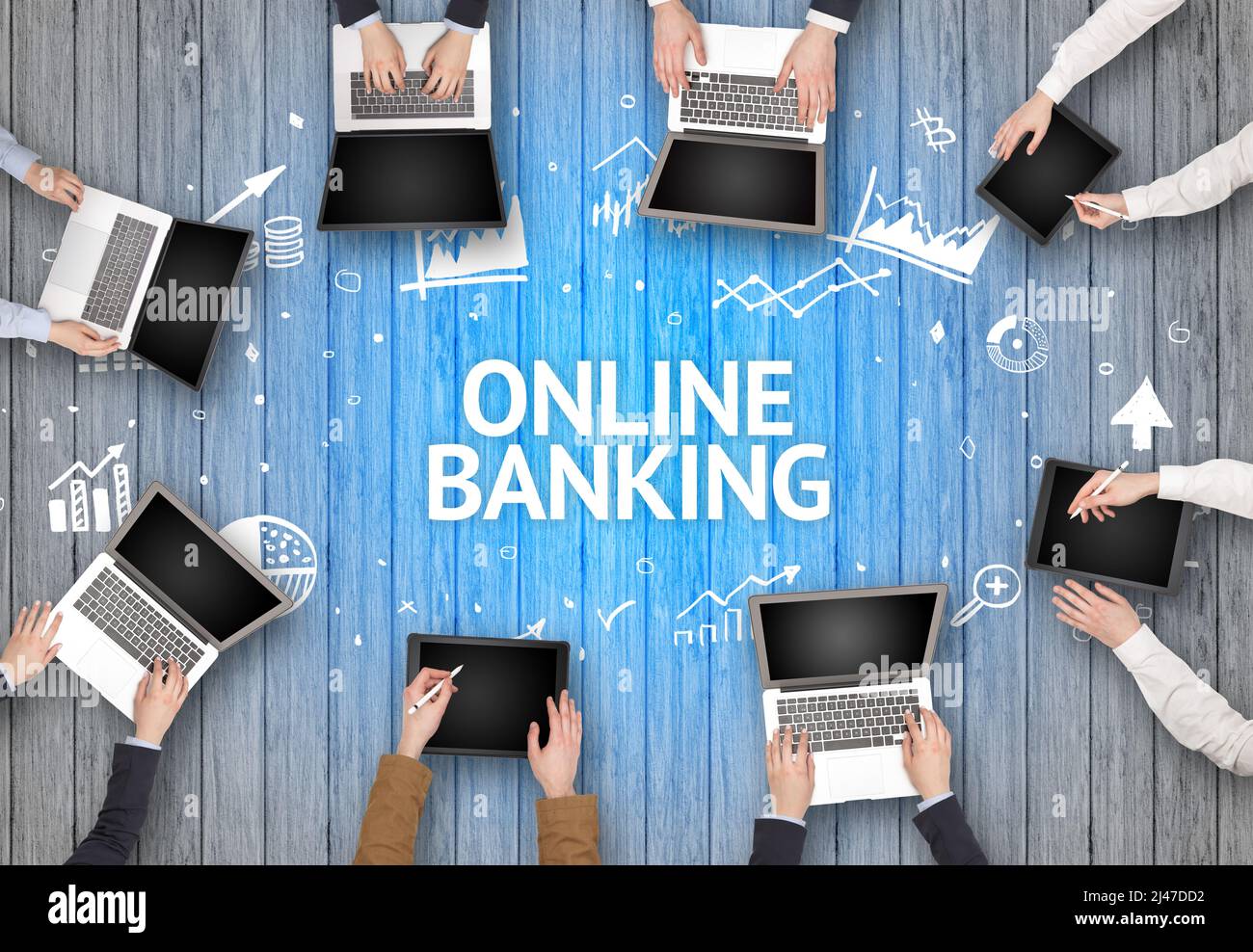 Group of Busy People Working in an Office Stock Photo - Alamy