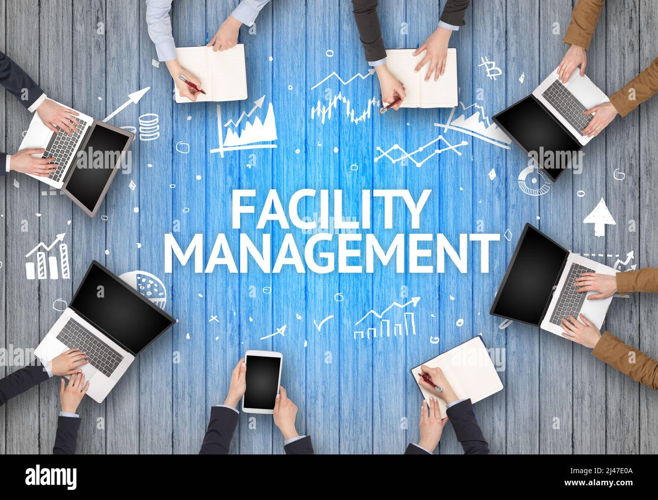 Group of Busy People Working in an Office Stock Photo - Alamy