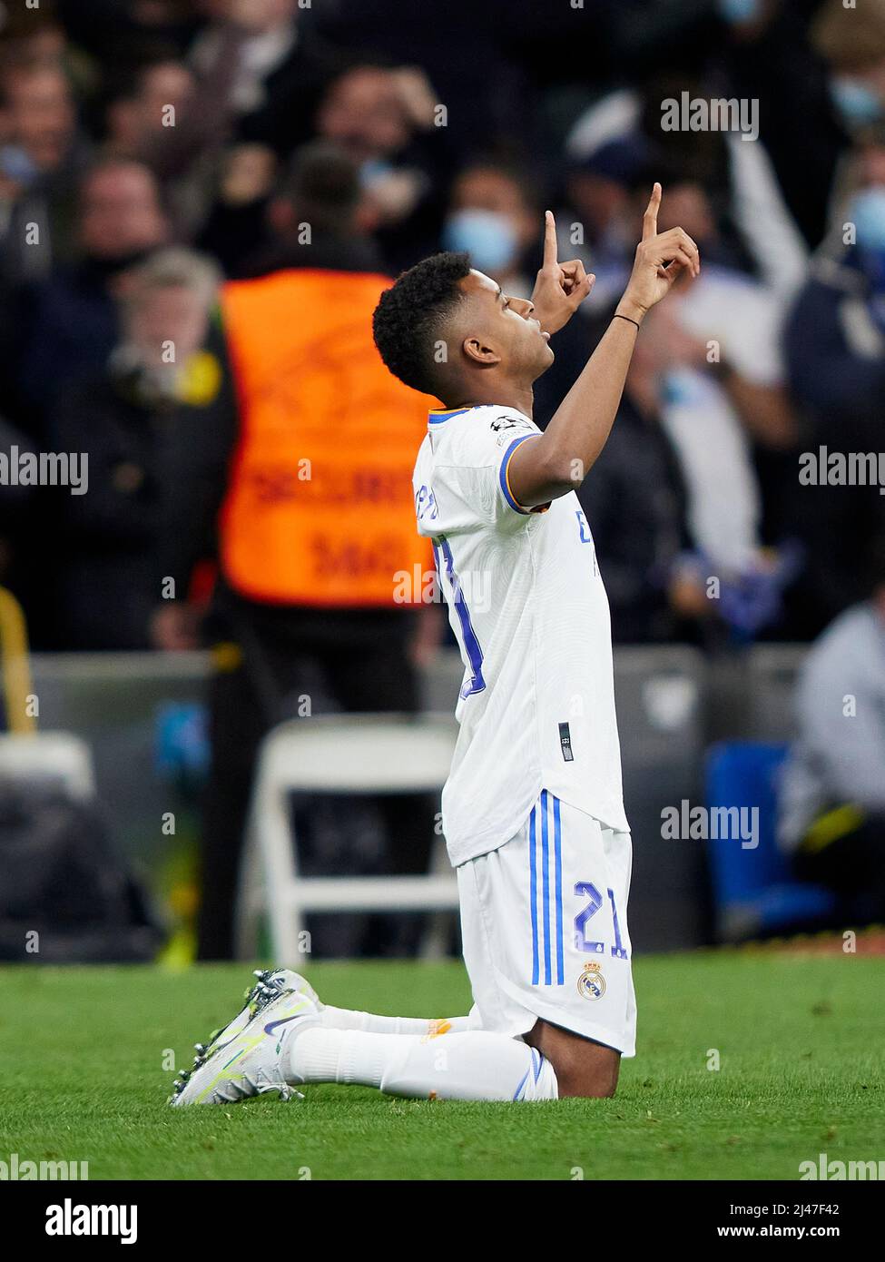 Rodrygo Goes of Real Madrid during the UEFA Champions League match ...