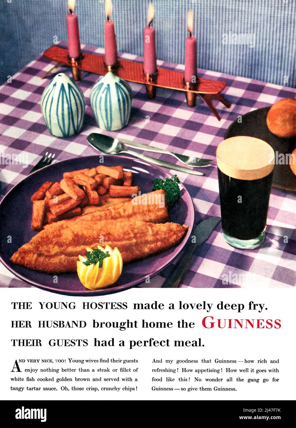 1950s british advertisement guinness stout hi-res stock photography and ...