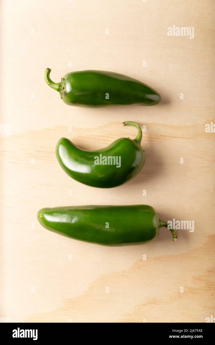 Serrano Chile or Green Chile. (Capsicum annum). Very popular variety of ...