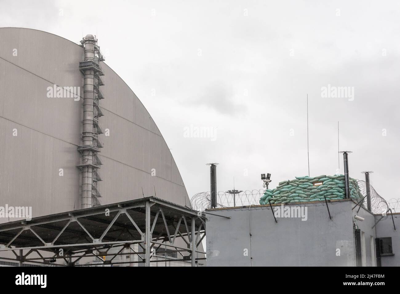 Chernobyl, Ukraine. 8th Apr, 2022. Safe Confinement of the Chernobyl ...