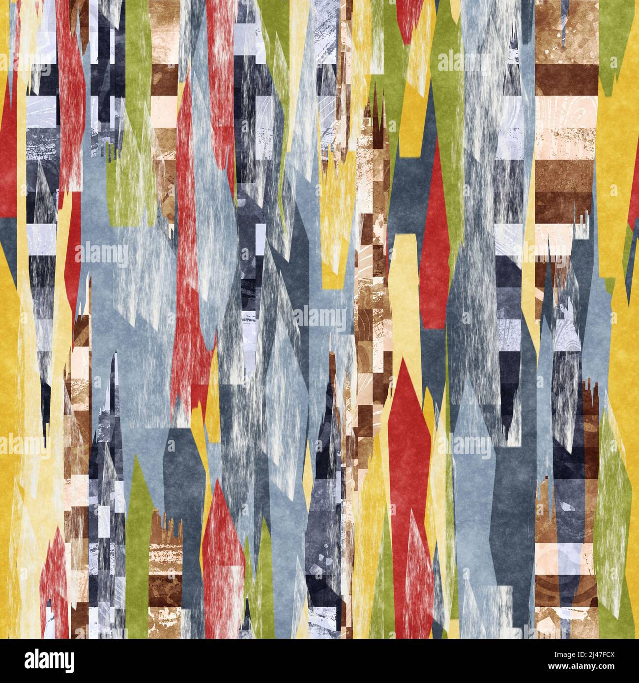 Seamless paper strip collage surface pattern design for print Stock ...