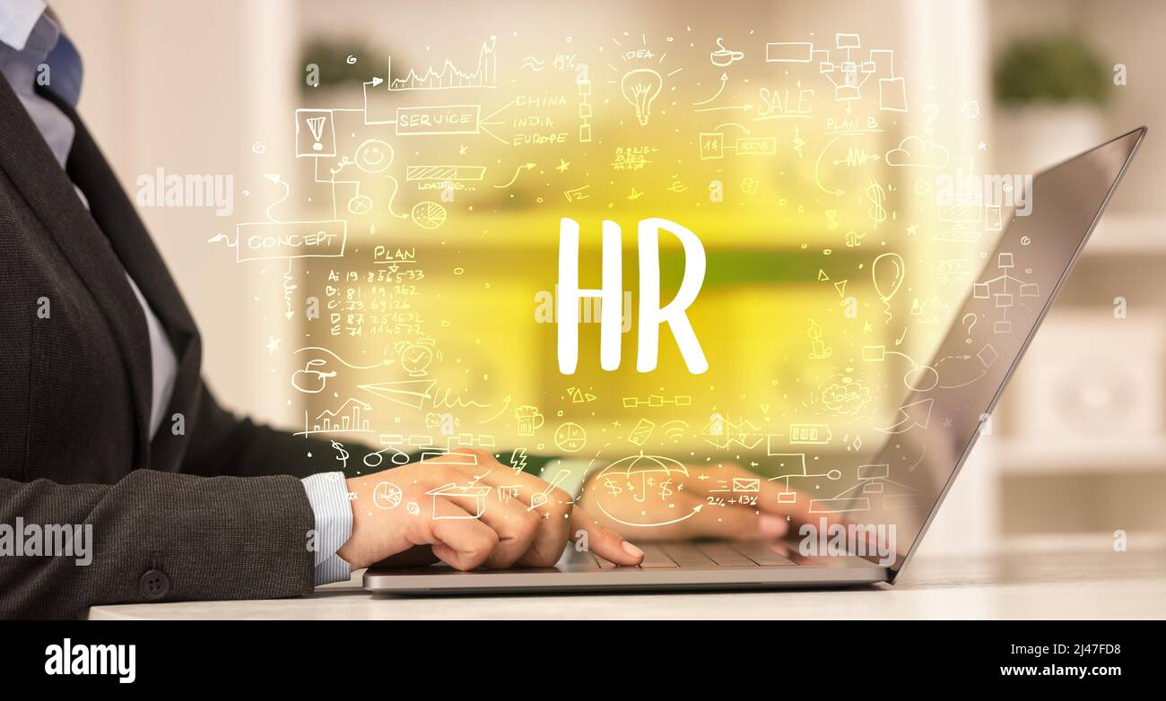 hand working on new modern computer Stock Photo - Alamy