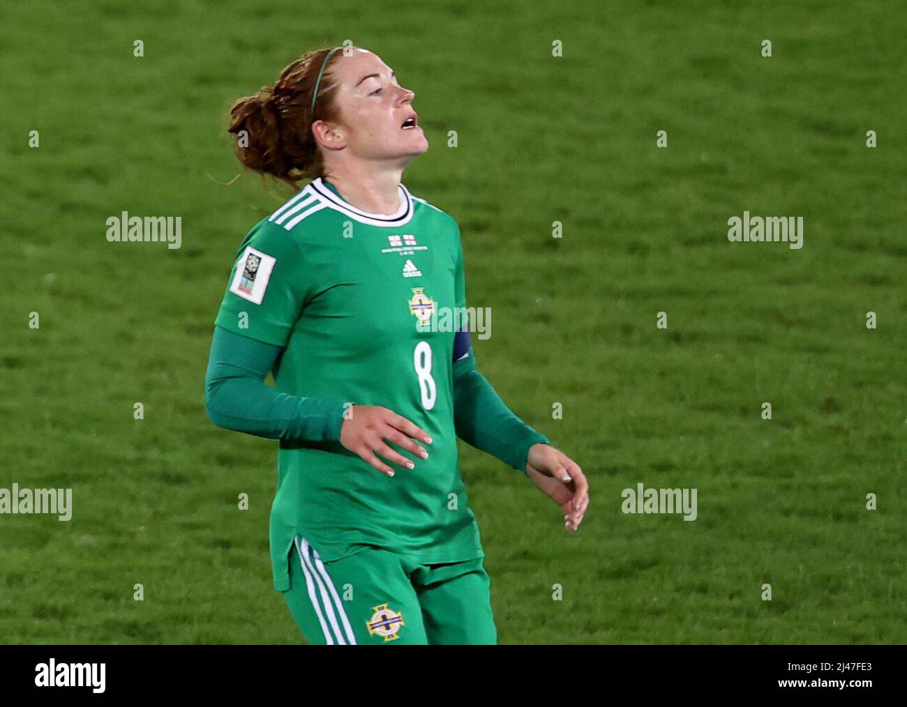 Northern Ireland’s Marissa Callaghan reacts at full time after the ...