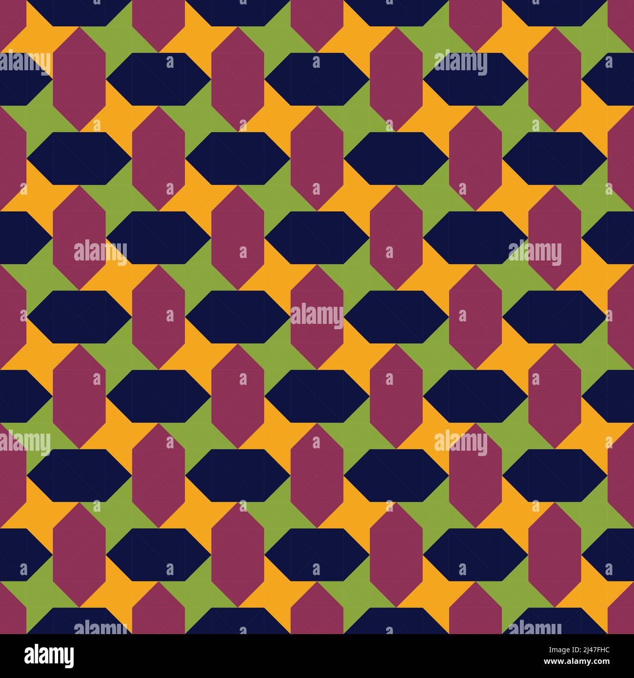 Geometric stars and hexagonal tessellation seamless pattern in islamic ...