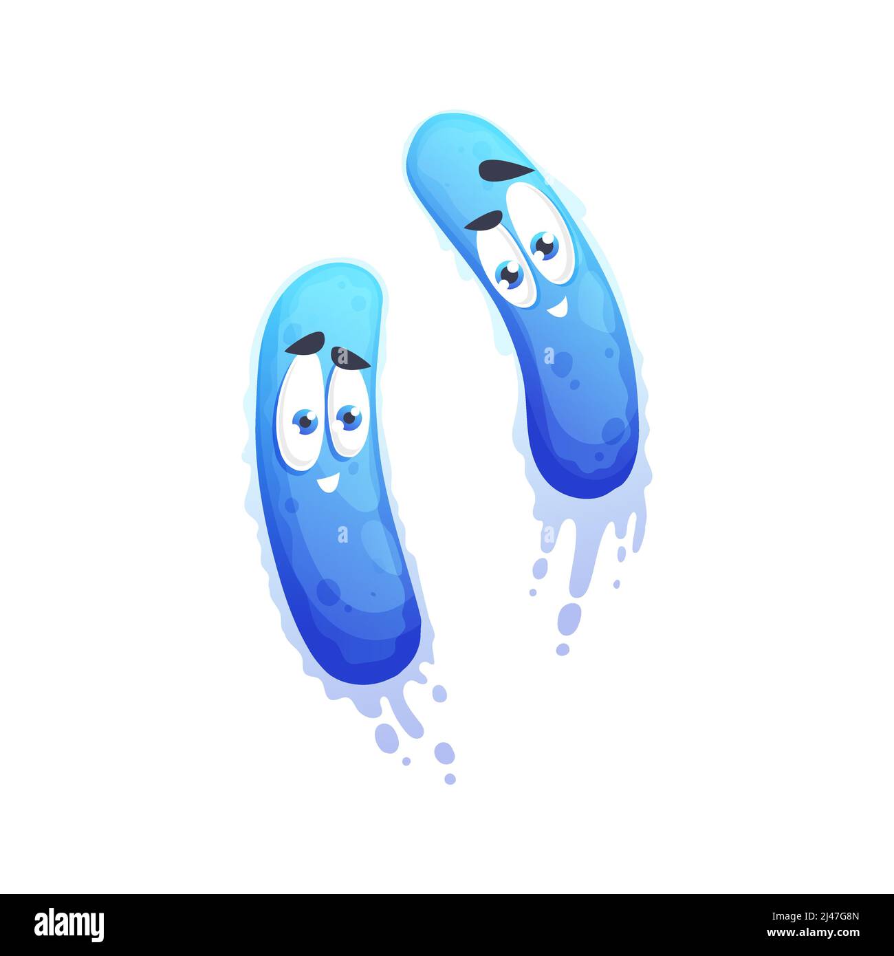 Cartoon pathogen cells, microbe or virus character. Vector bacteria ...