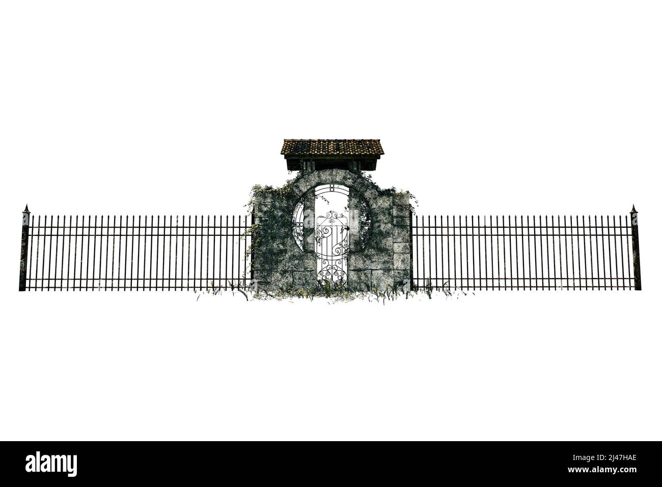 3d rendering gate hi-res stock photography and images - Alamy