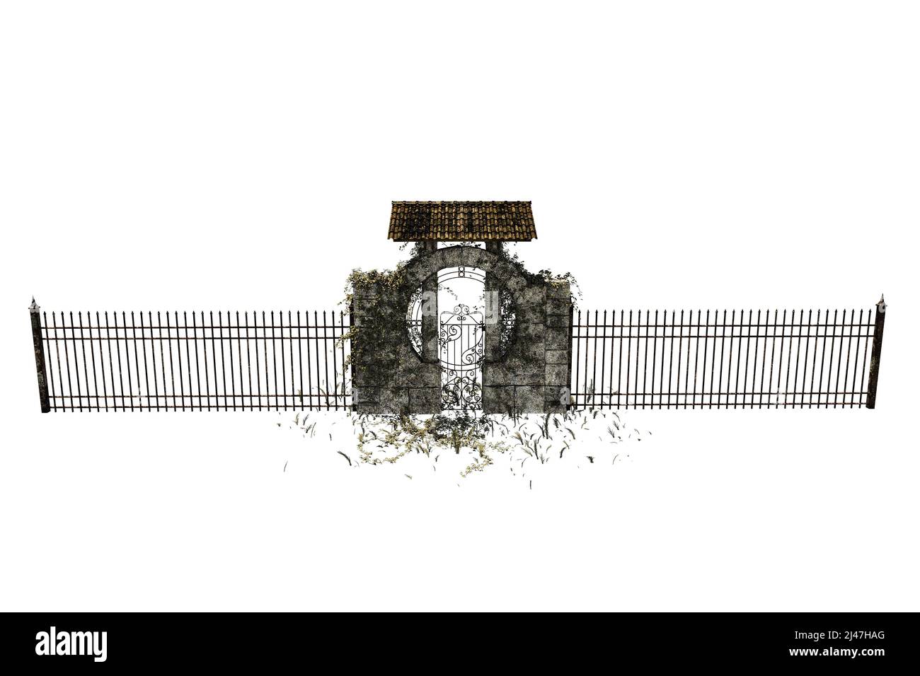 3d rendering gate hi-res stock photography and images - Alamy