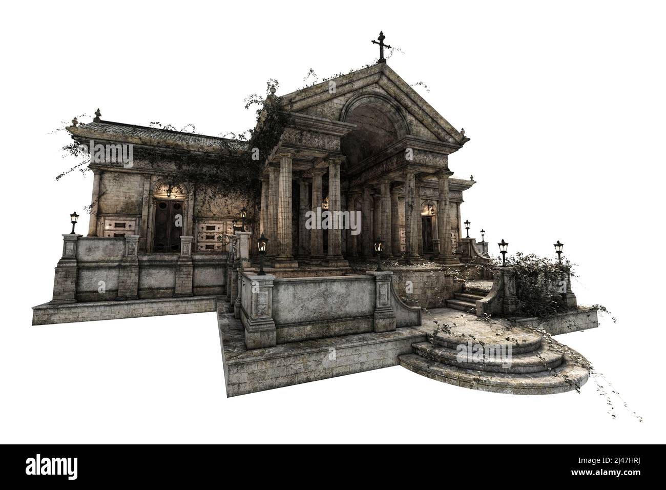 Academy Building Fantasy Architecture, 3D illustration, 3D rendering ...