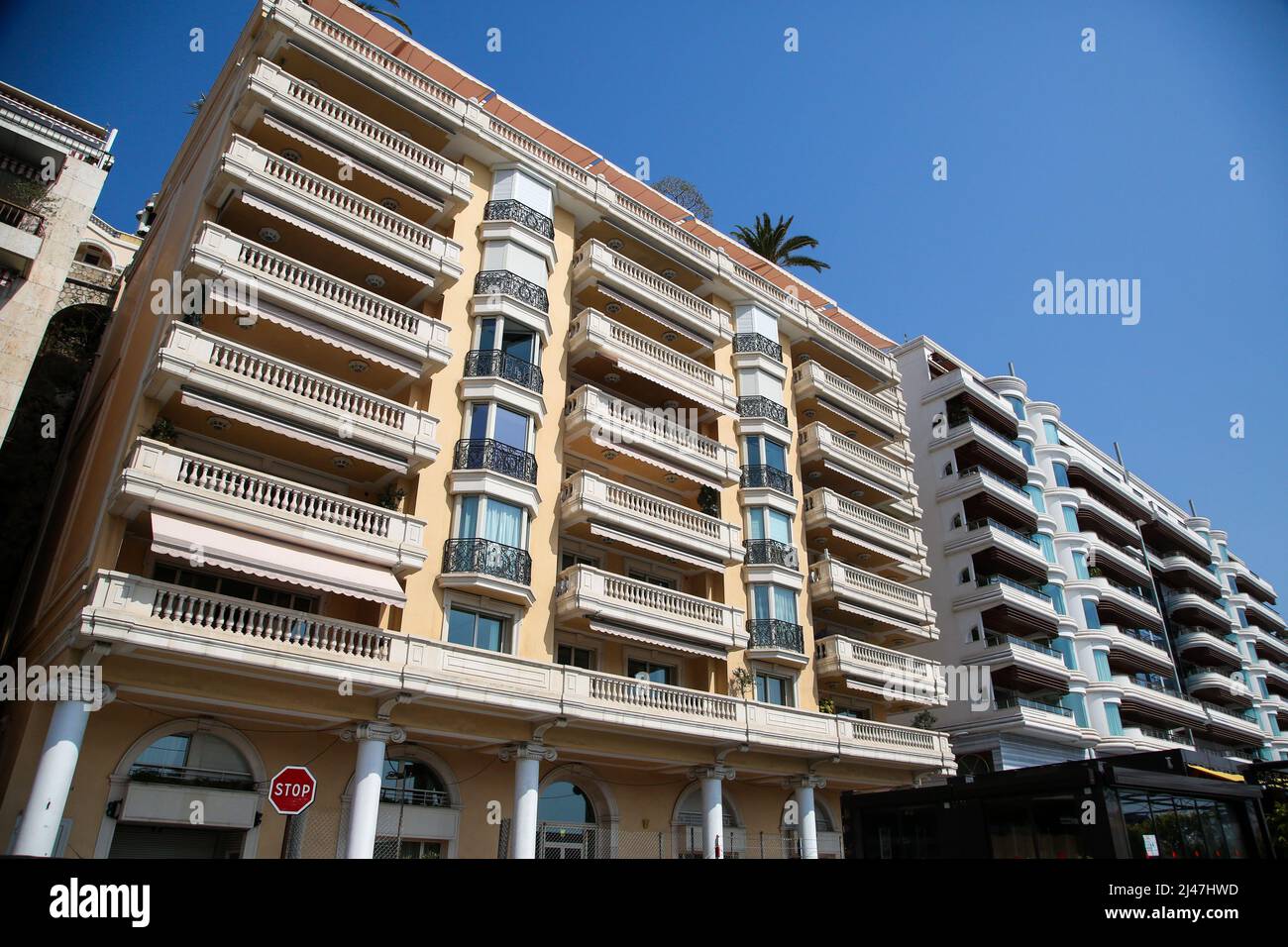 Monte Carlo, Monaco. 28th Mar, 2022. Exterior view of architecture in ...