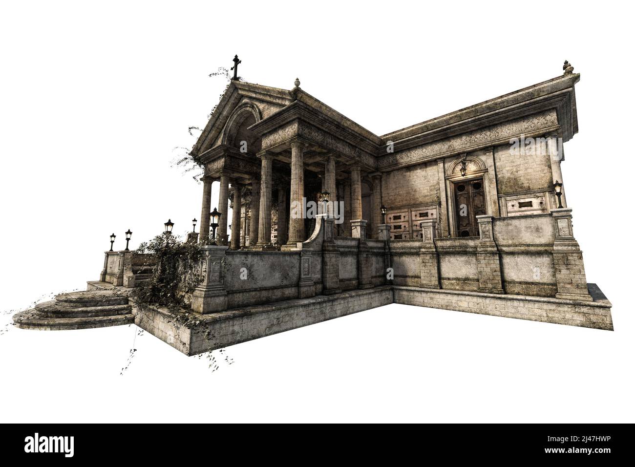 Academy Building Fantasy Architecture, 3D illustration, 3D rendering ...