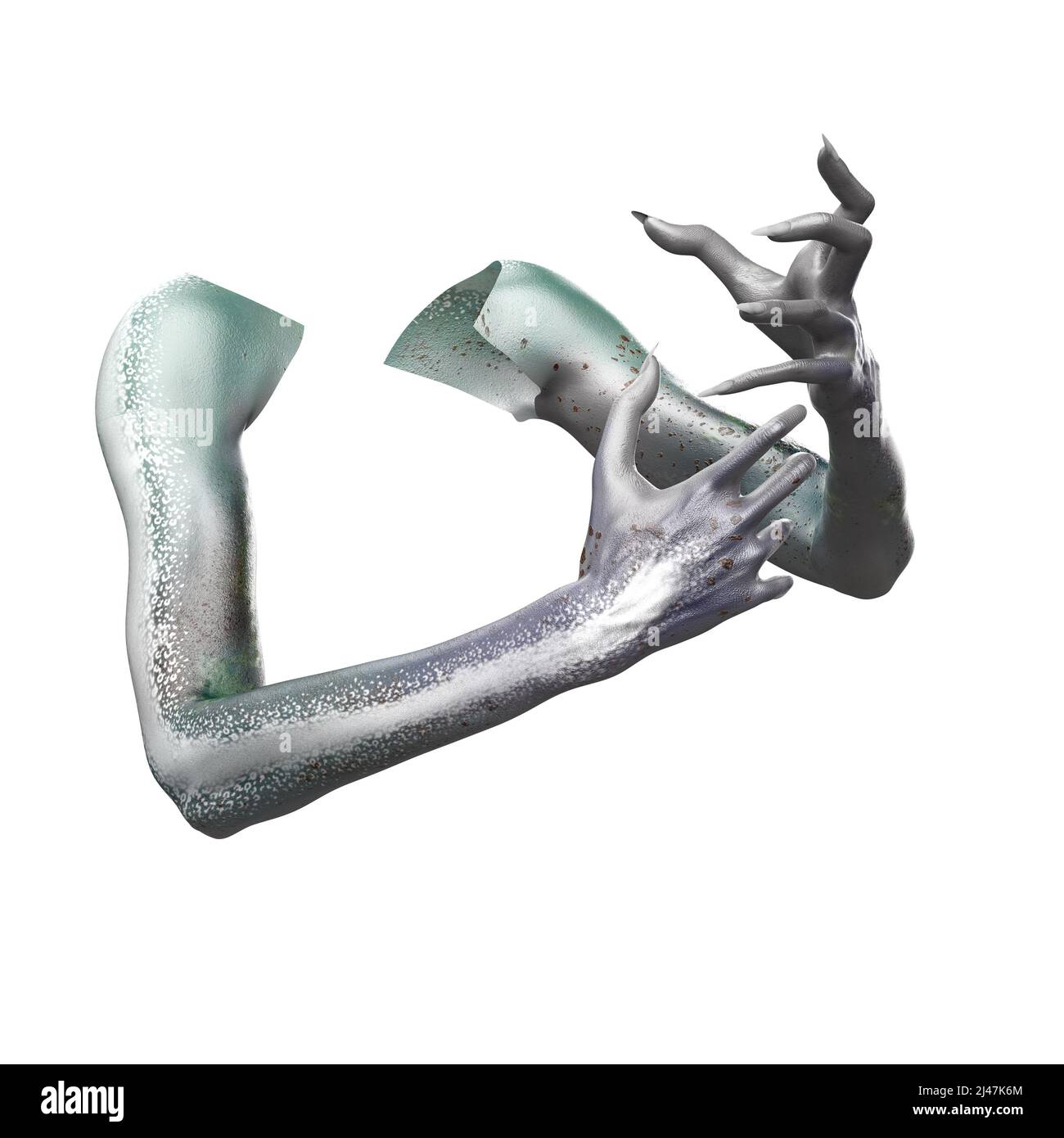 Isolated fantasy hand gestures, 3D Illustration, 3D Rendering Stock ...