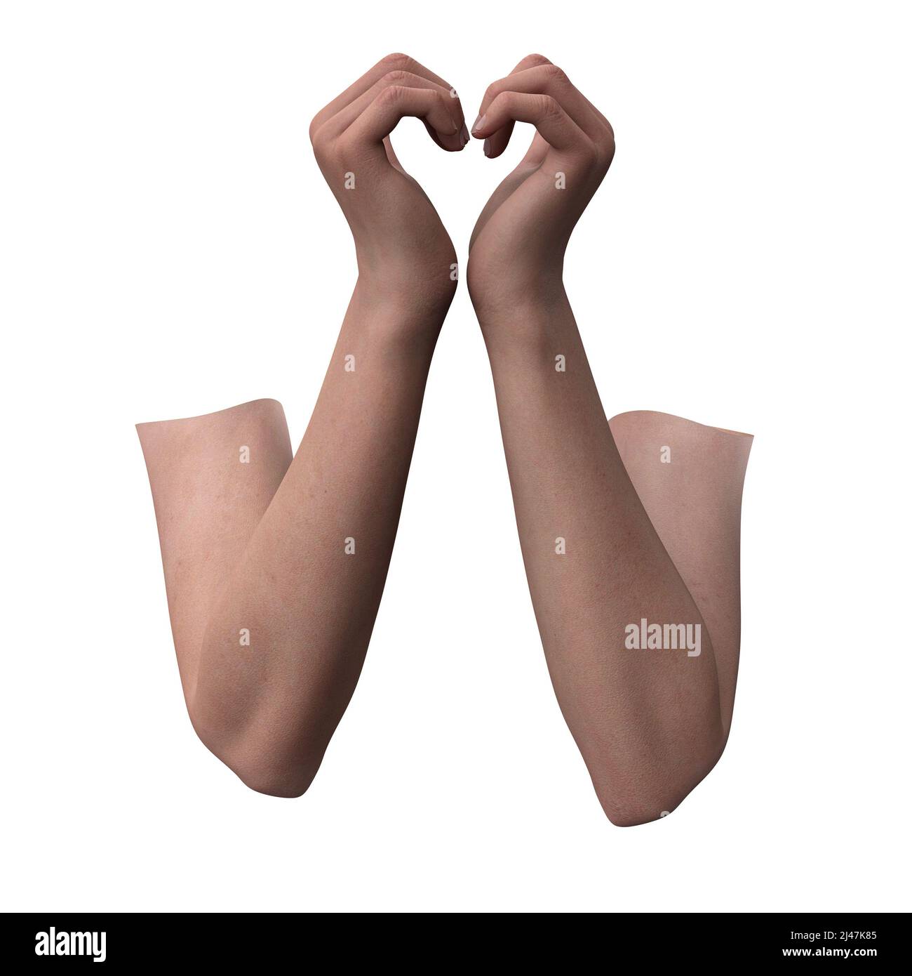 Isolated hand gestures, 3D Illustration, 3D Rendering Stock Photo - Alamy