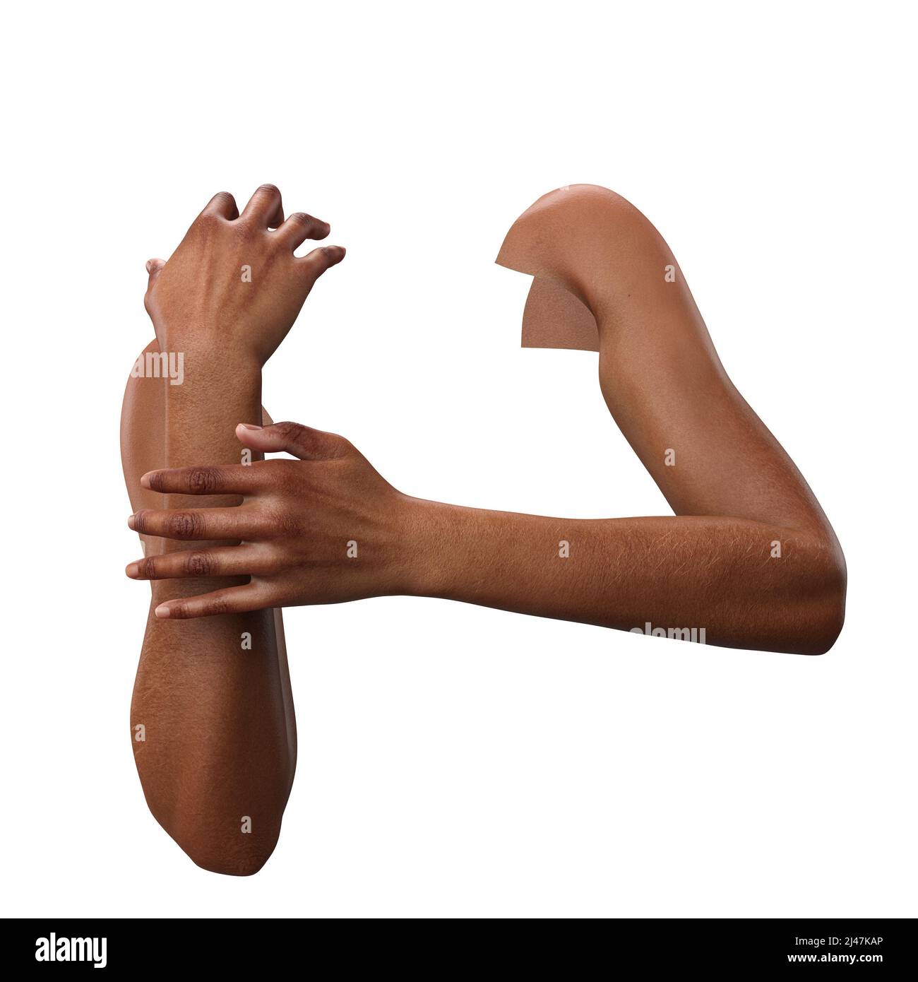 Isolated hand gestures, 3D Illustration, 3D Rendering Stock Photo - Alamy