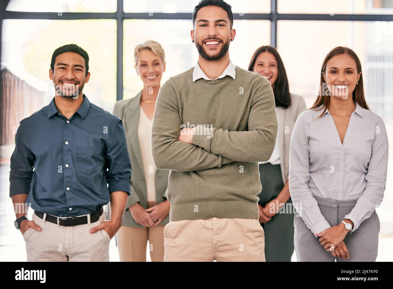 This is what a great team looks like. Shot of a diverse group of ...
