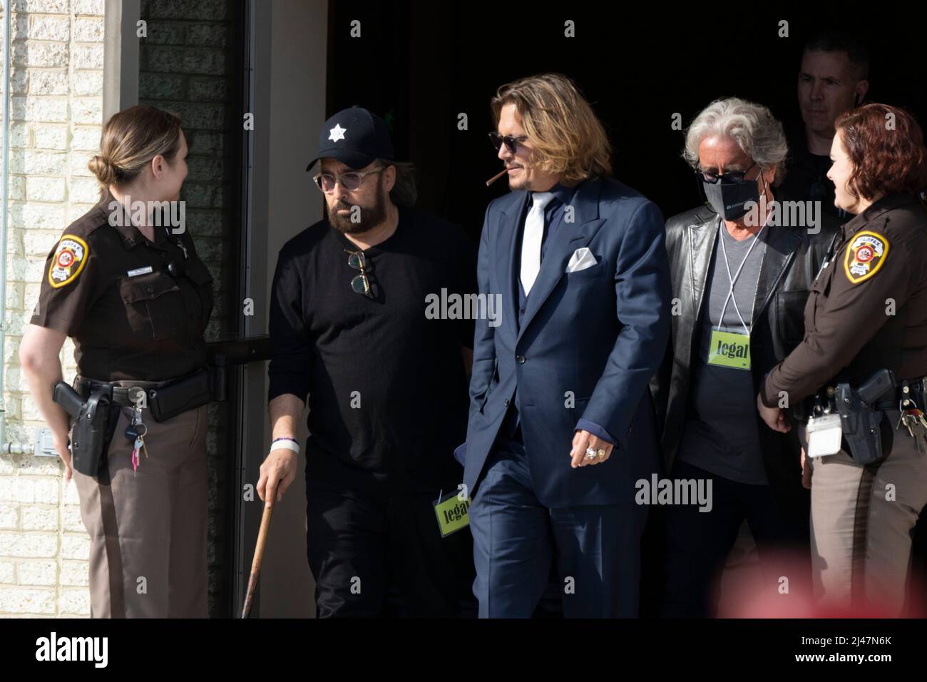 12 April 2022- Fairfax, VA- Actor Johnny Depp departs from his ...