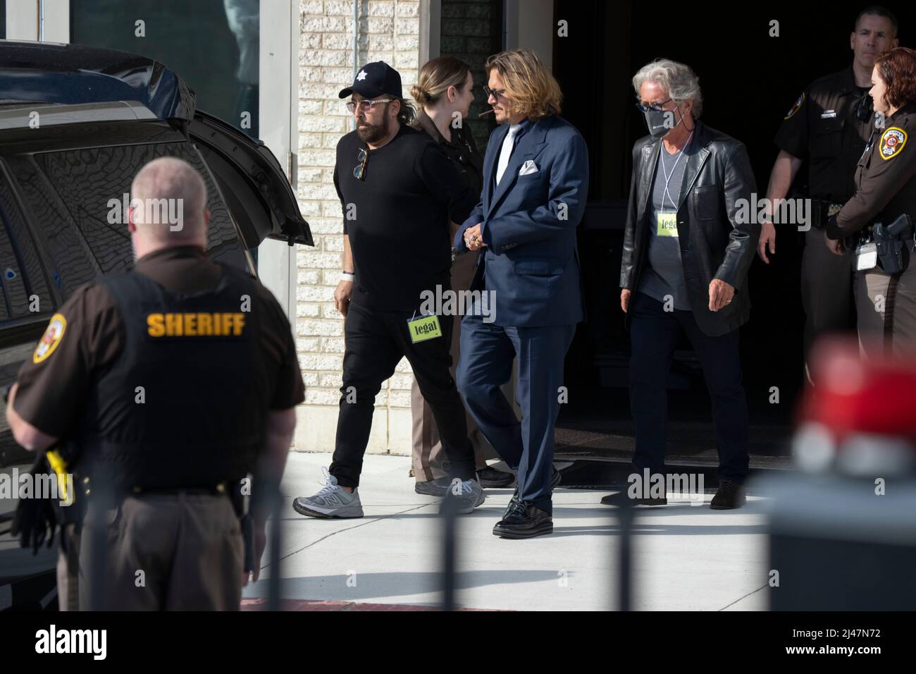 12 April 2022- Fairfax, VA- Actor Johnny Depp departs from his ...