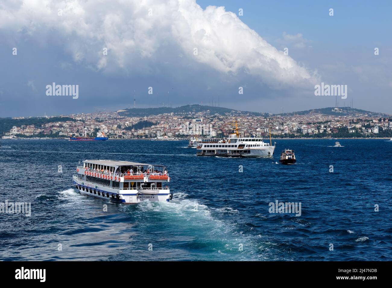 Istanbul-Turkey, 07 12 2014: Ferries, which have an important place in ...