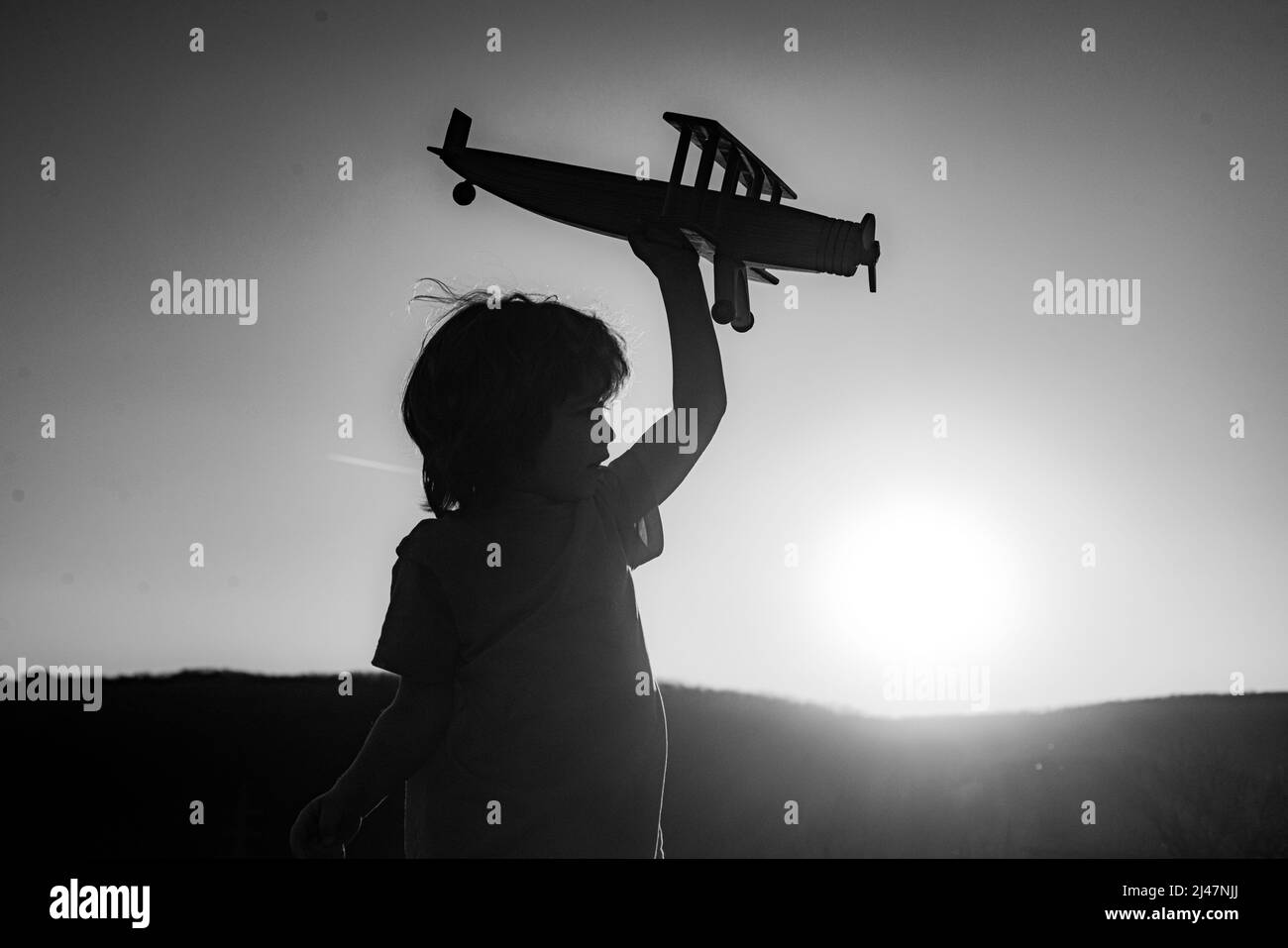 Kids dream happy kid Black and White Stock Photos & Images - Alamy