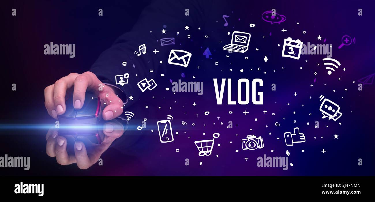 hand holding wireless peripheral concept Stock Photo - Alamy