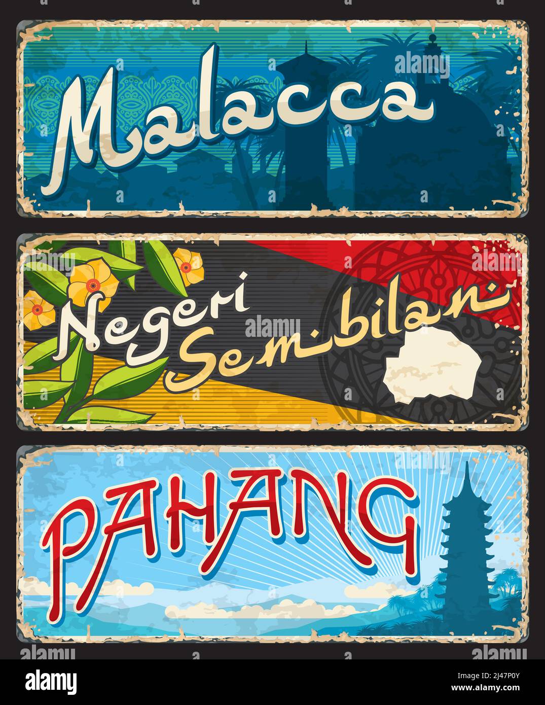 Malacca architecture Stock Vector Images - Alamy