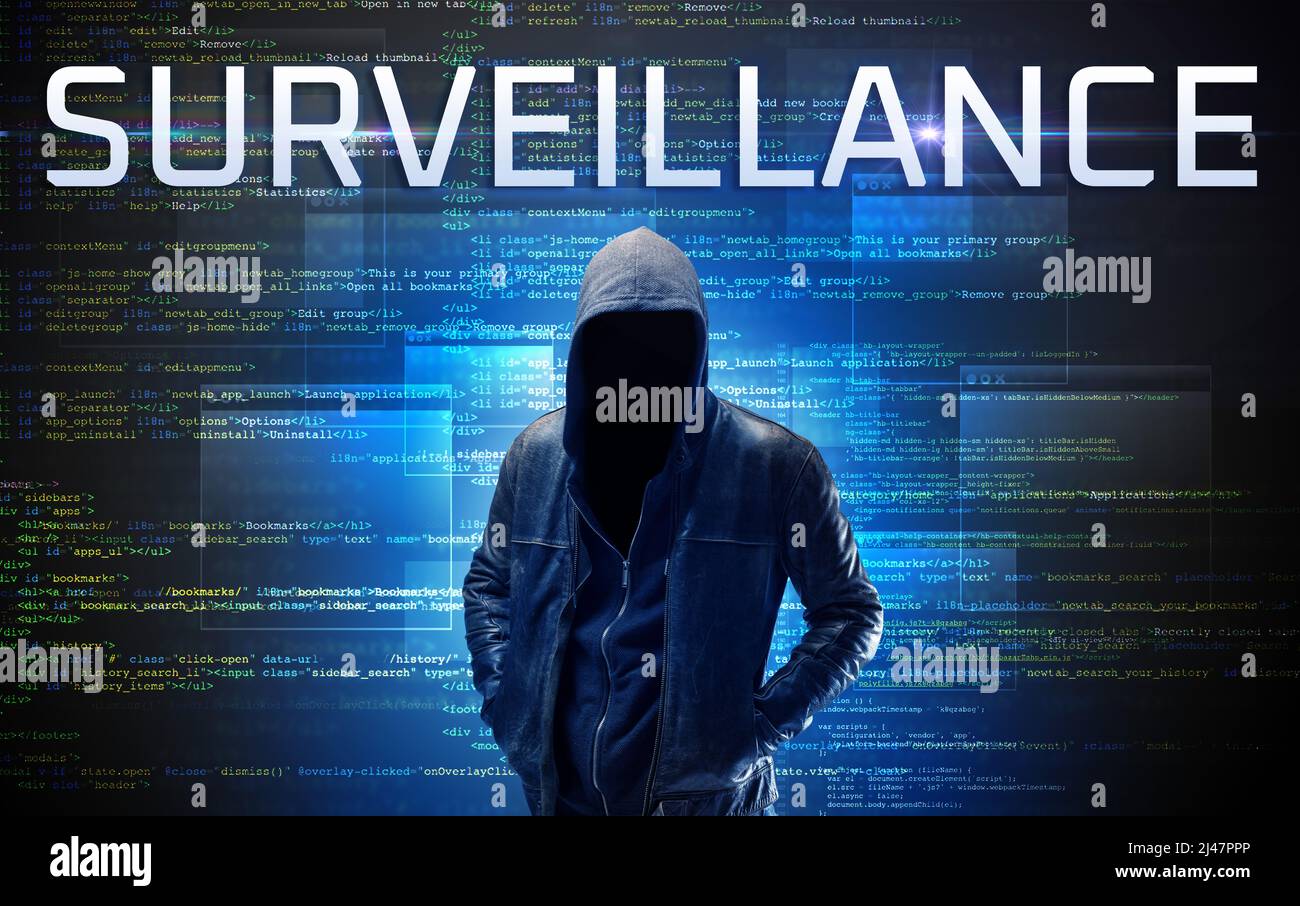 Faceless hacker on code background Stock Photo - Alamy