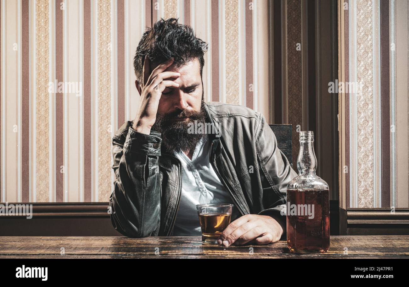 Alcoholism. Addiction crisis. Alcohol addiction and people concept male ...