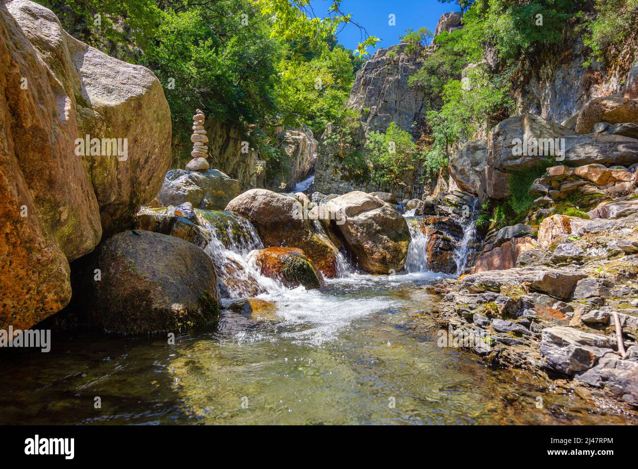 Vathres are small water natural pools with waterfalls along the ...
