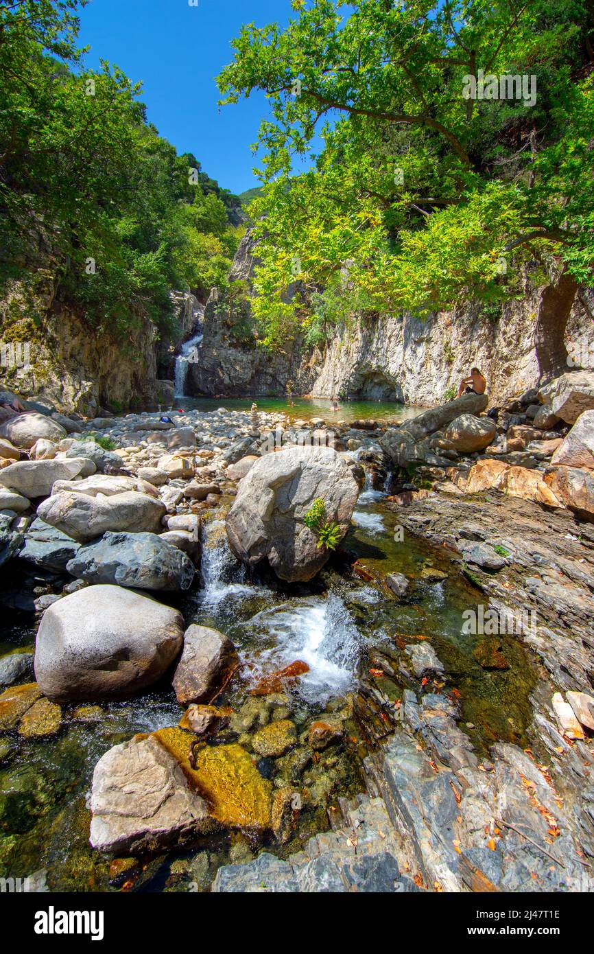 Vathres are small water natural pools with waterfalls along the ...