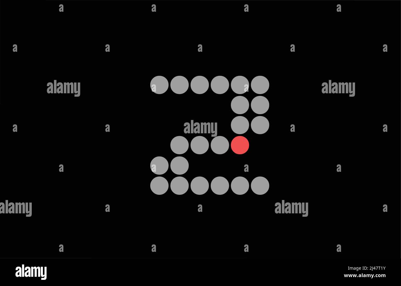 Z dotted red grey alphabet letter logo icon design. Creative template ...