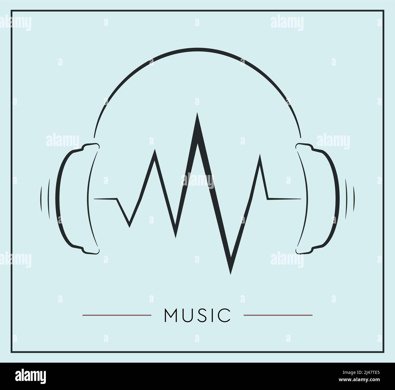Headphones Icon With Sound Wave Beats Headphones Icon With Sound Wave ...