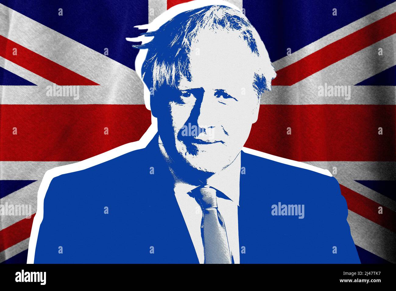 Boris Johnson and United Kingdom flag (UK Stock Photo - Alamy