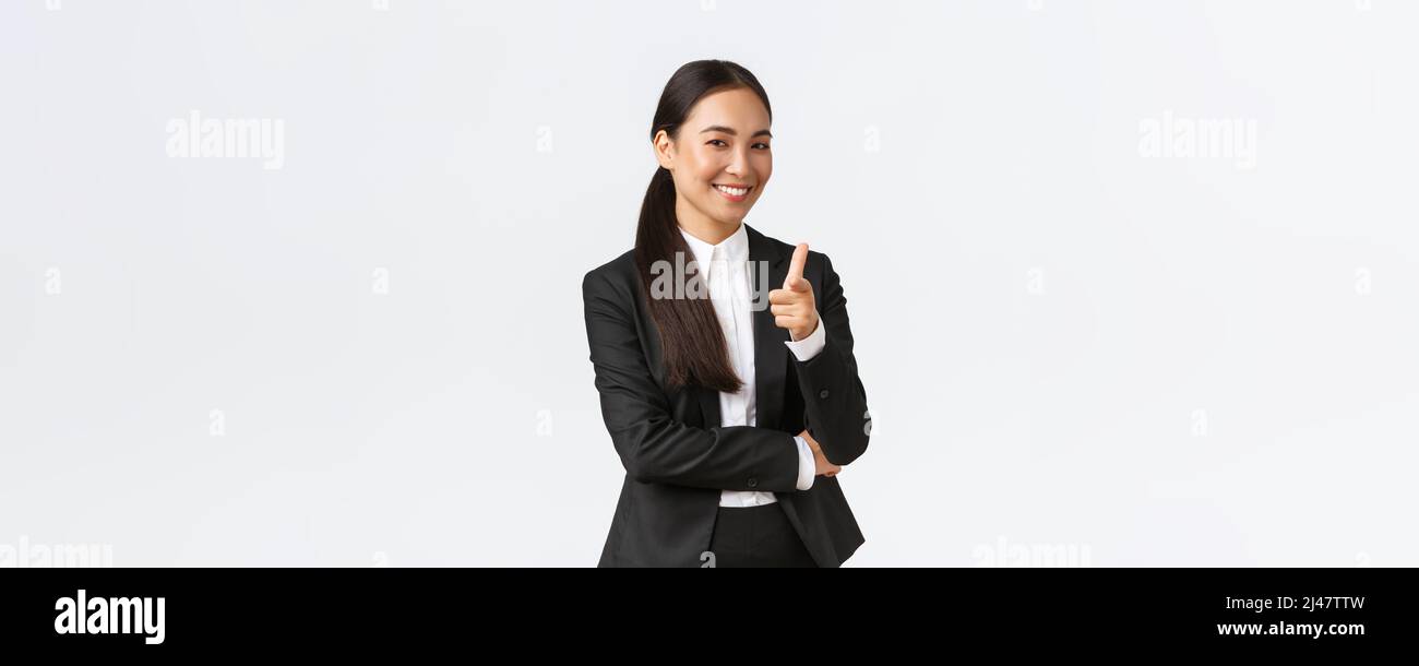 Well done, good point, congrats gesture. Successful female entrepreneur ...