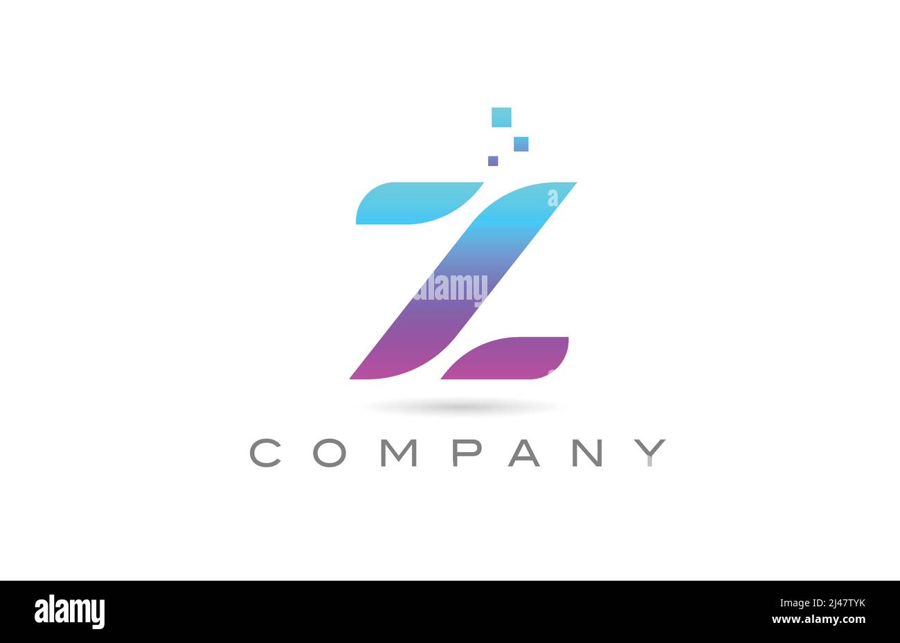 pink Z alphabet letter logo icon design. Creative template for business ...