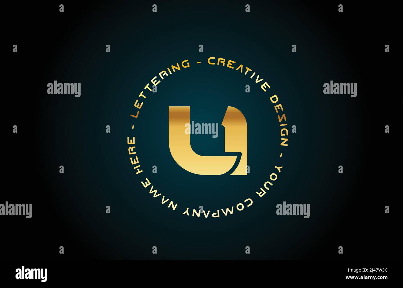 gold U alphabet letter logo icon design with text. Golden creative ...