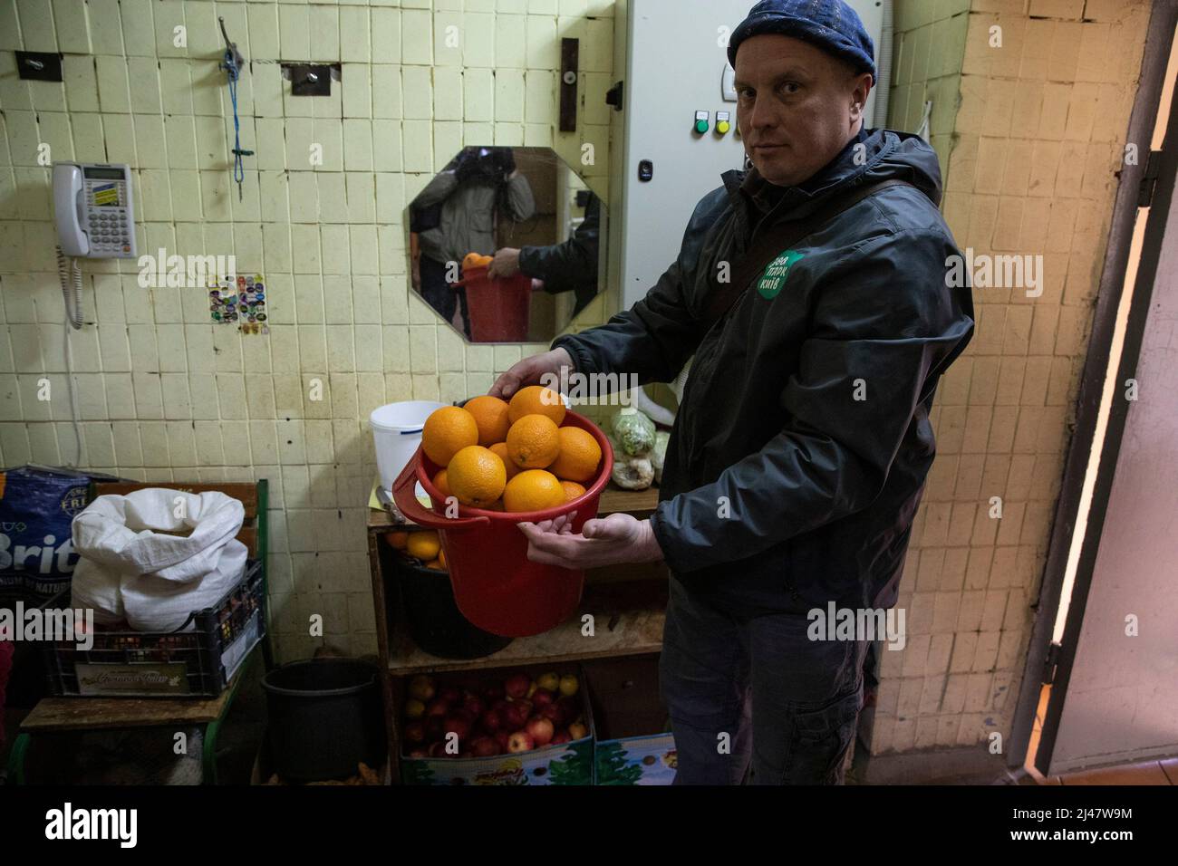 Kyiv, Ukraine. 5th Apr, 2022. Kyiv Zoo Director, Kyrylo Trantin (49 ...