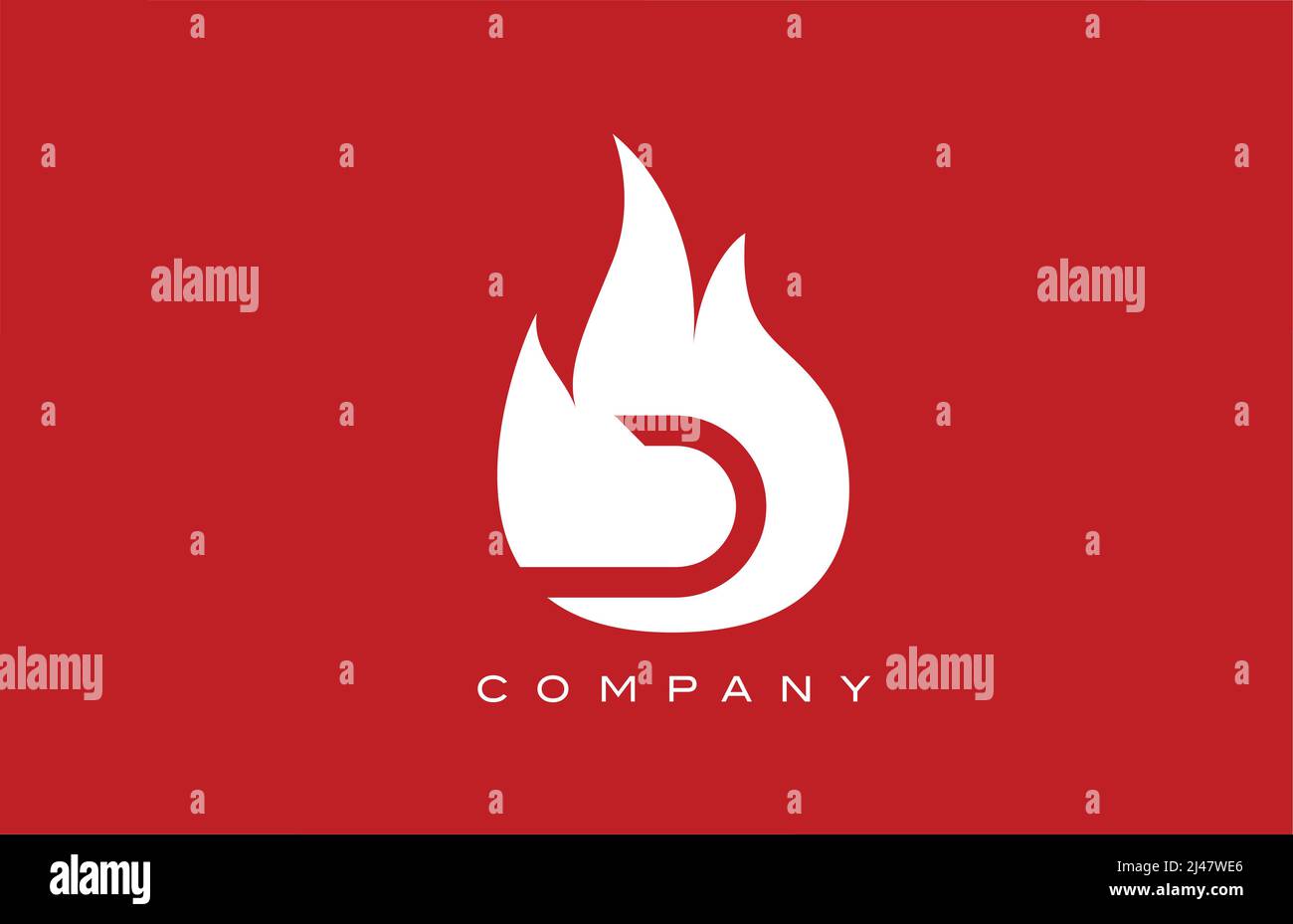 red D fire flames alphabet letter logo design. Creative icon template ...