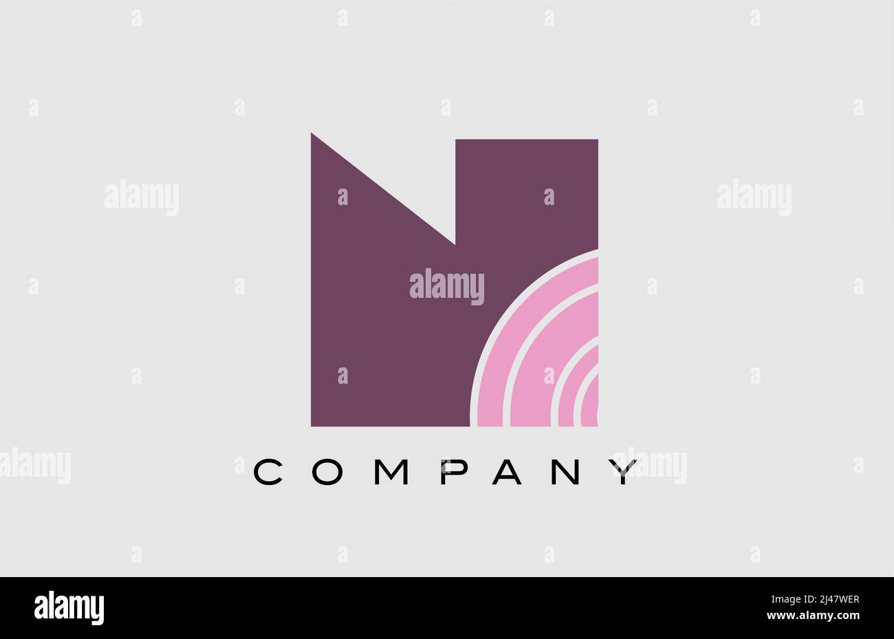 geometric N alphabet letter logo icon design. Creative template for ...