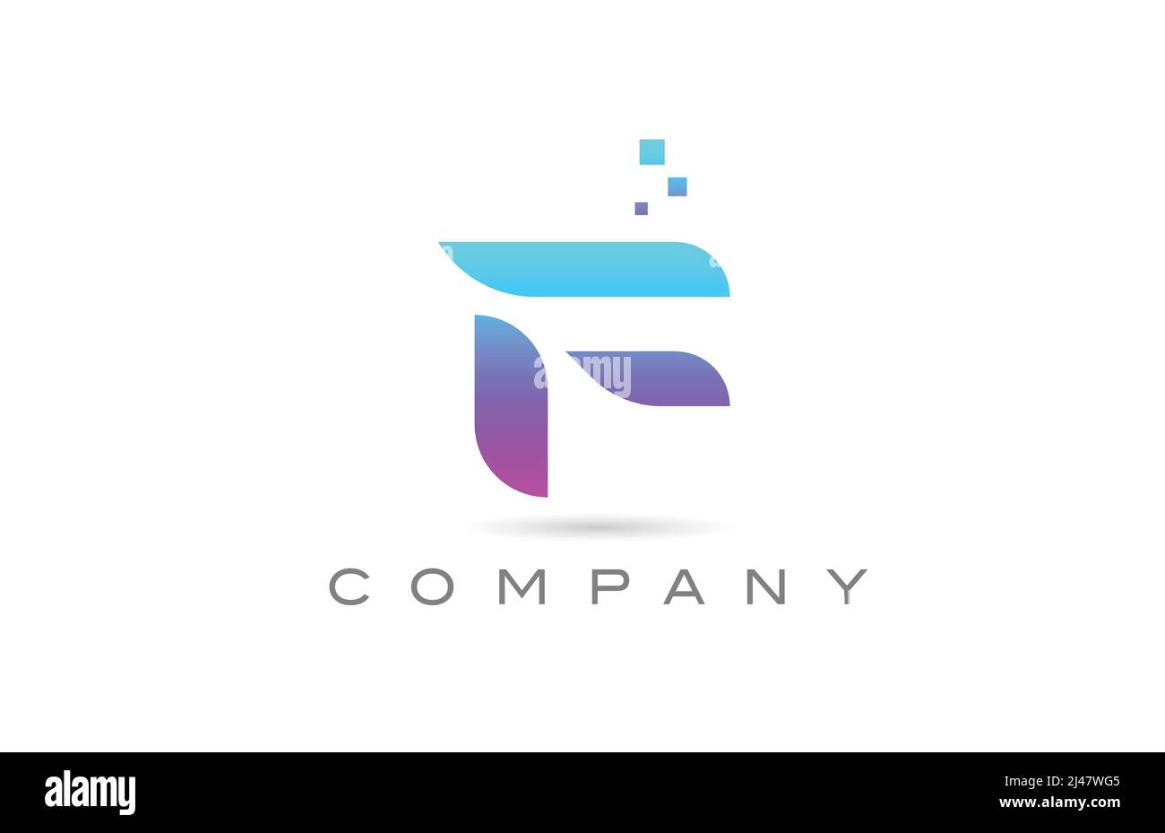 pink F alphabet letter logo icon design. Creative template for business ...