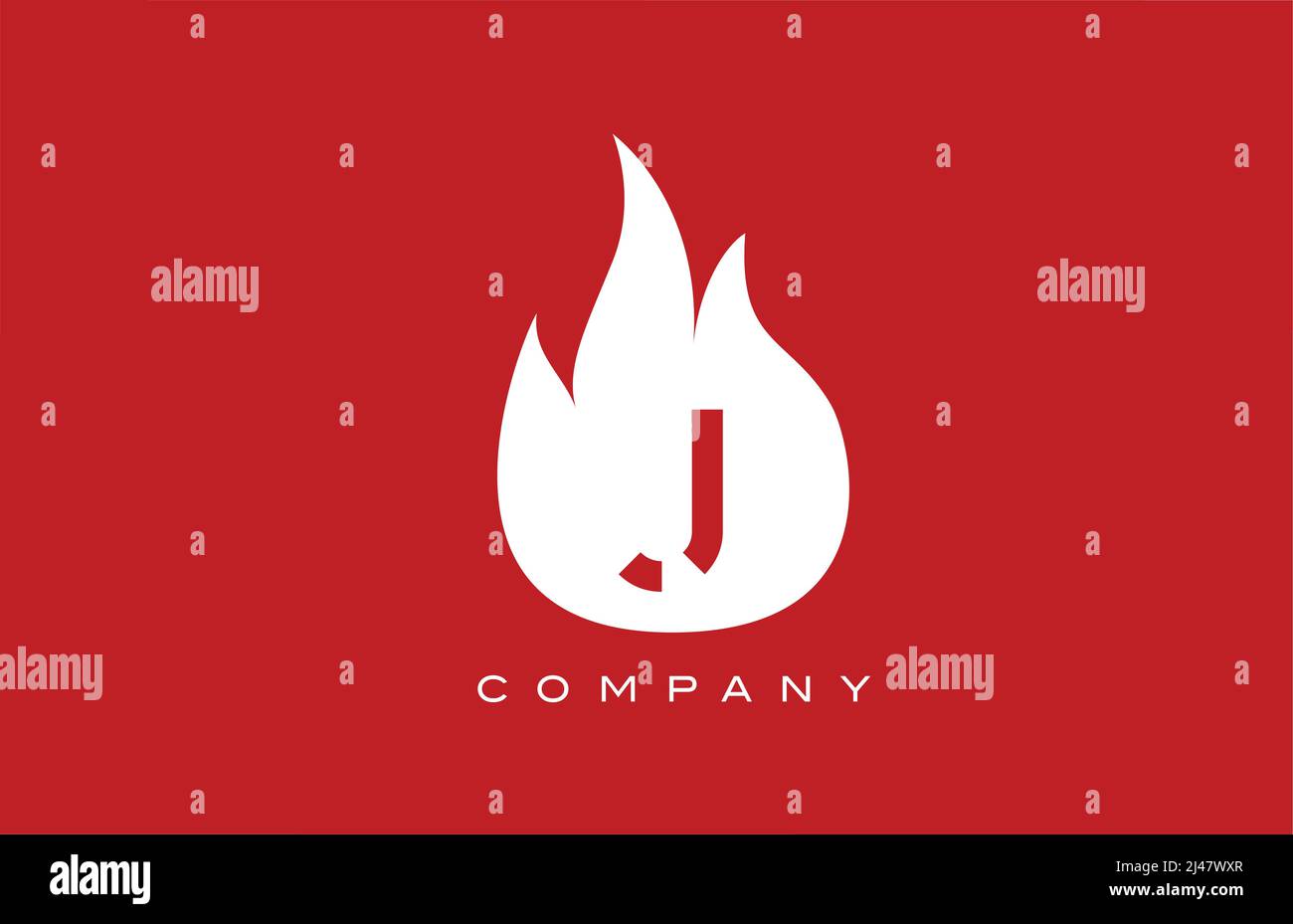 J Logotipo De Fuego On Fire Logo Photos, Images & Pictures