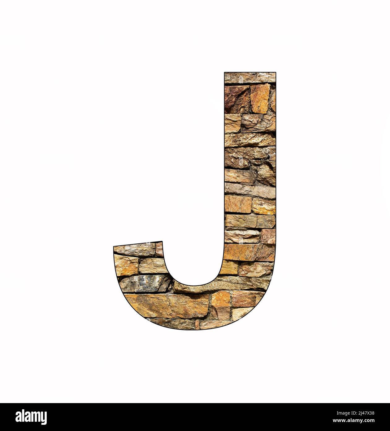 Alphabet letter J - Rustic stone background Stock Photo - Alamy
