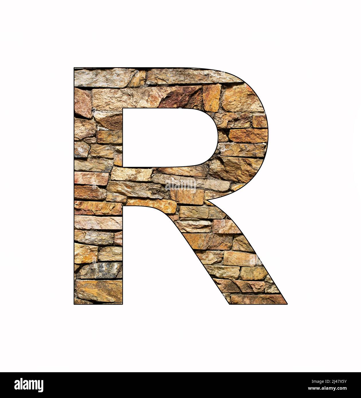 Alphabet letter R - Rustic stone background Stock Photo - Alamy