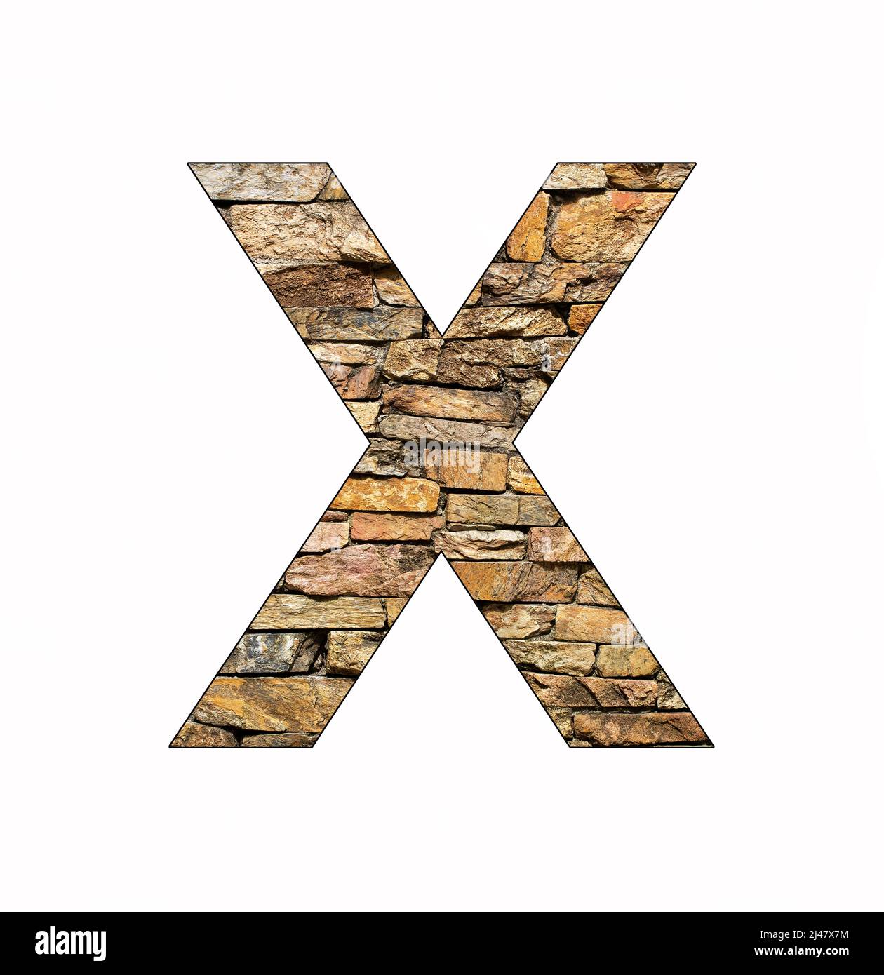 Alphabet letter X - Rustic stone background Stock Photo - Alamy