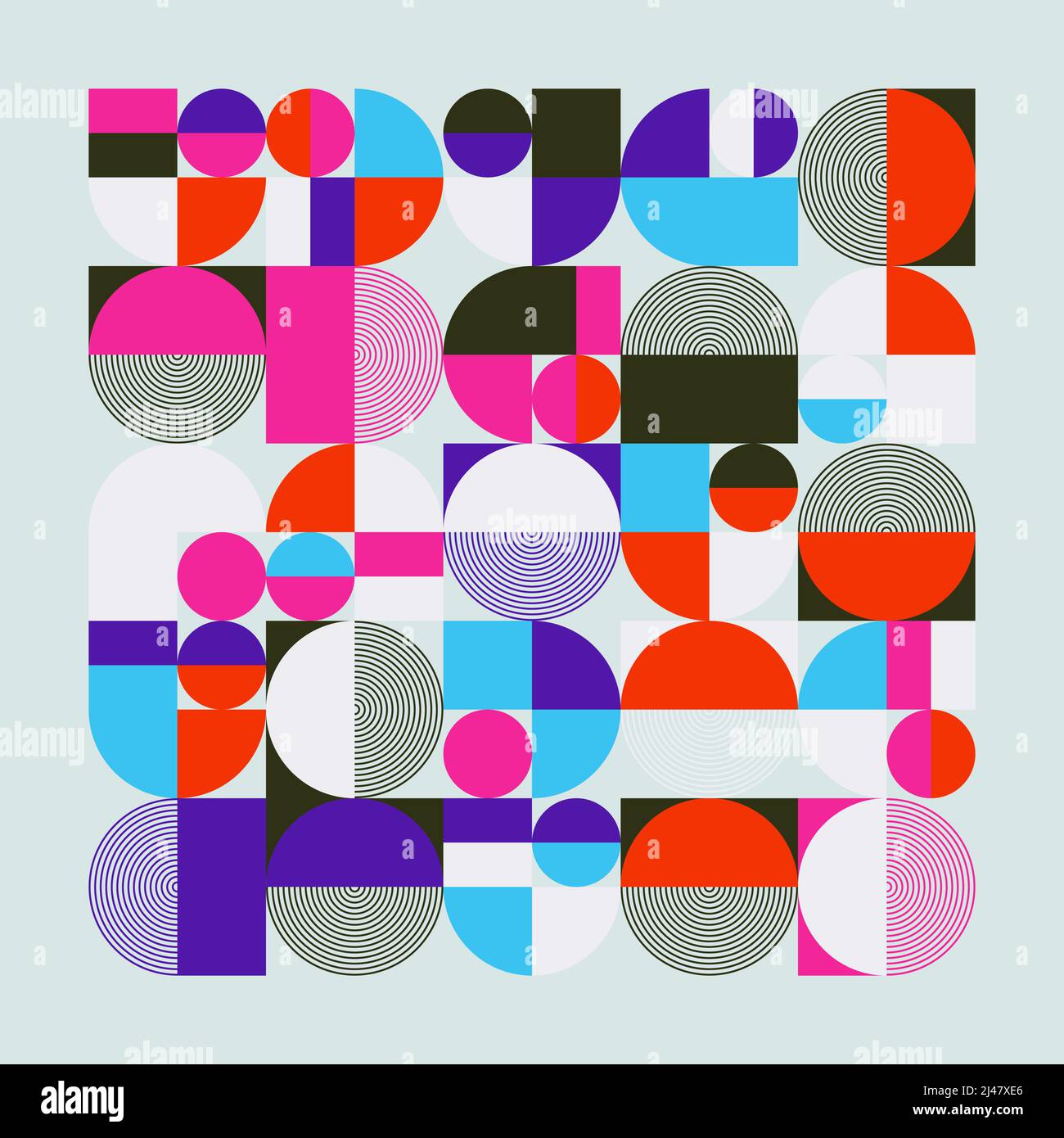 Abstract pattern graphics design inspired by modernism aesthetics arts ...
