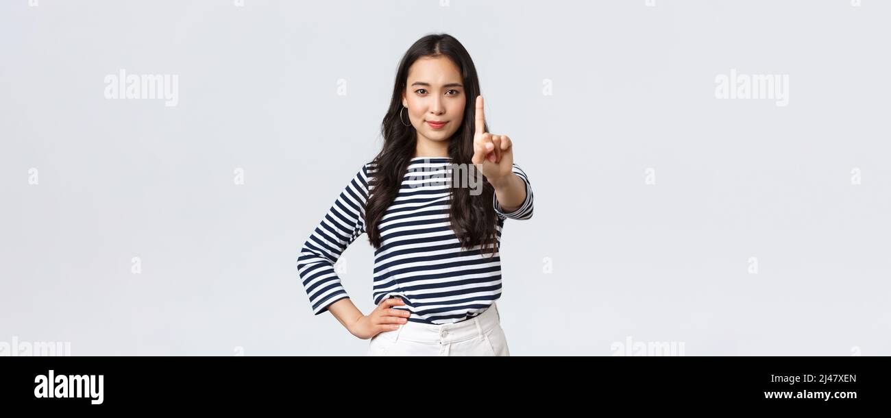 Lifestyle, beauty and fashion, people emotions concept. Wait a sec ...