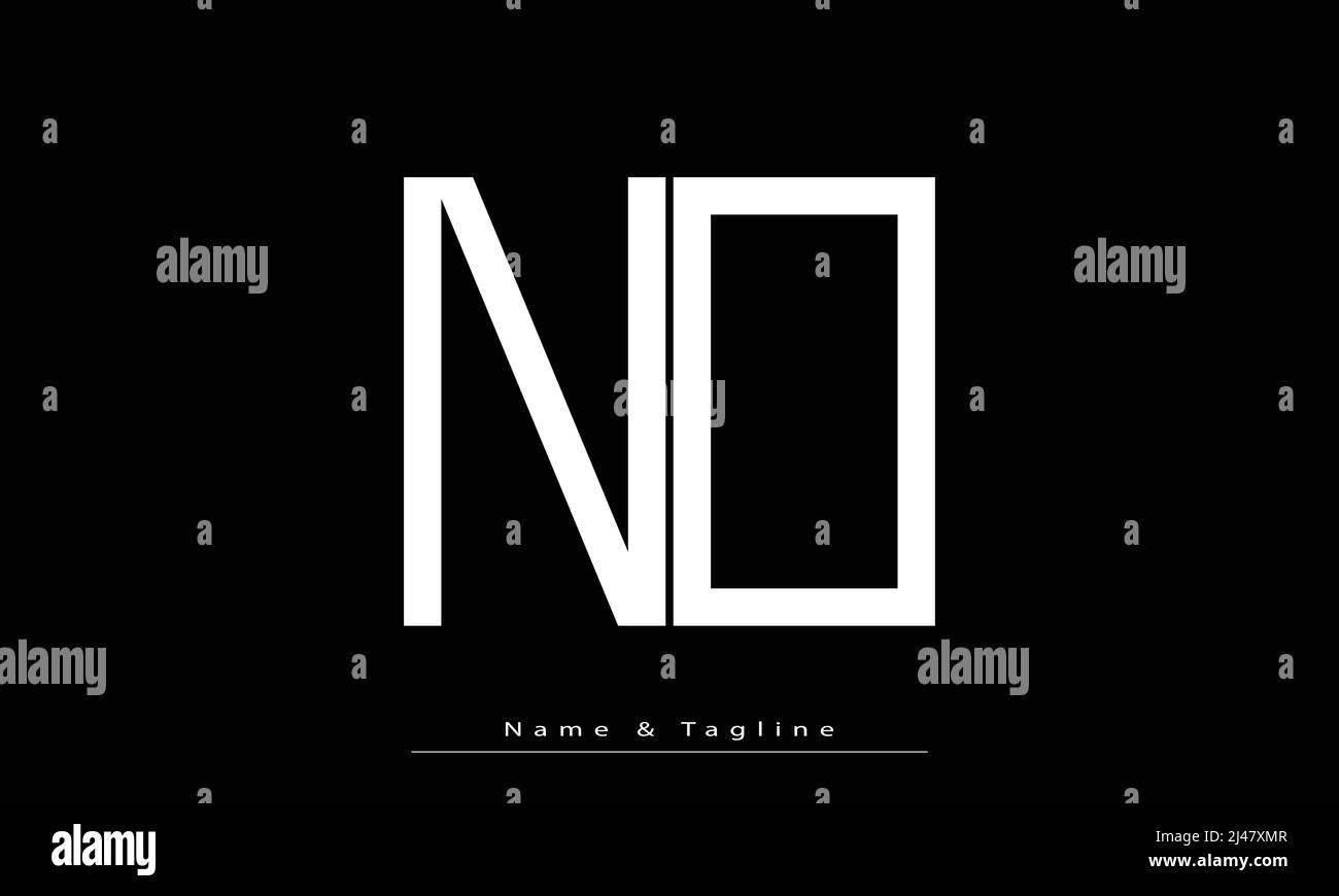 Alphabet letters Initials Monogram logo NO , ON Stock Vector Image ...