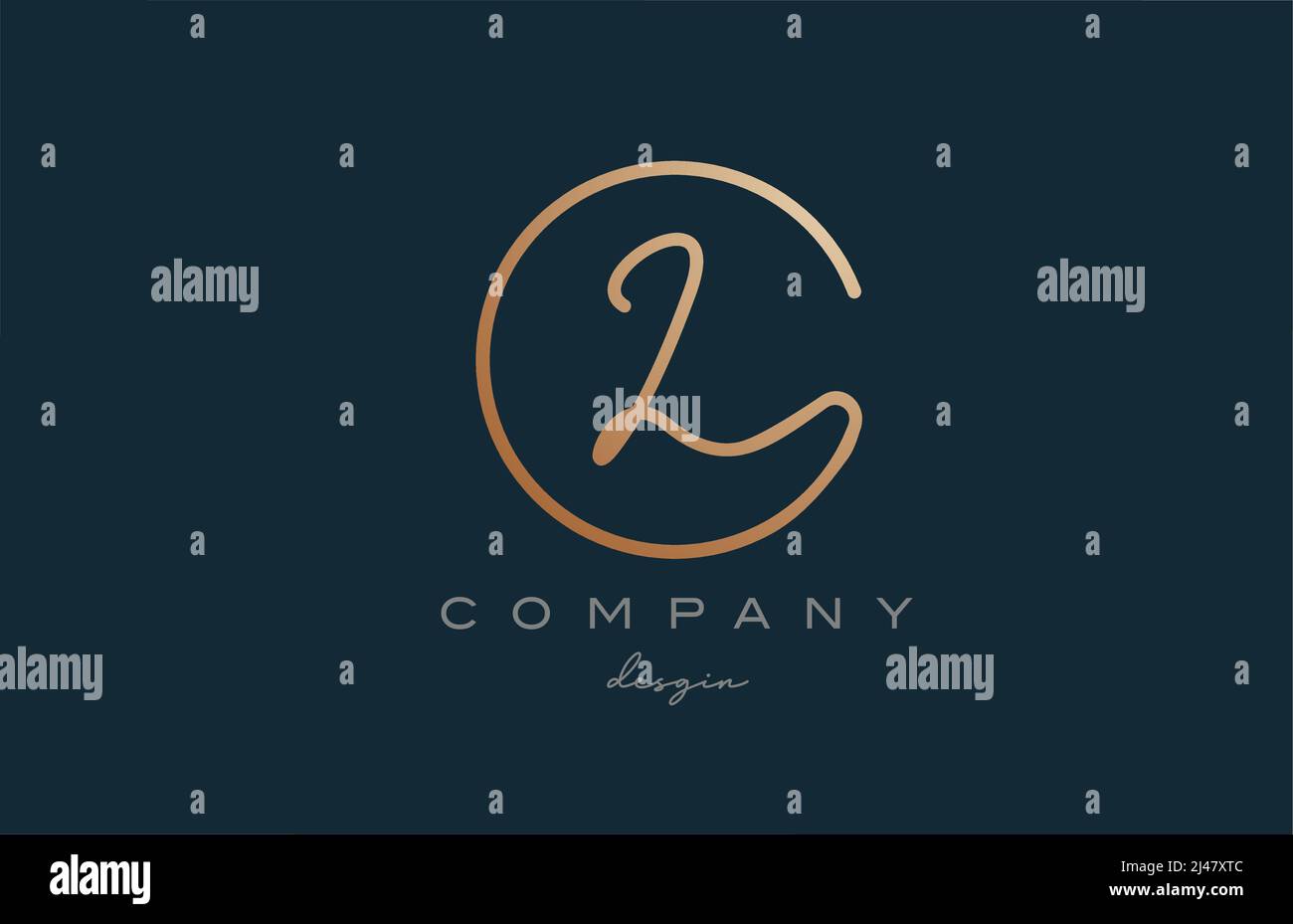 brown joined L alphabet letter logo icon design. Handwritten connected ...