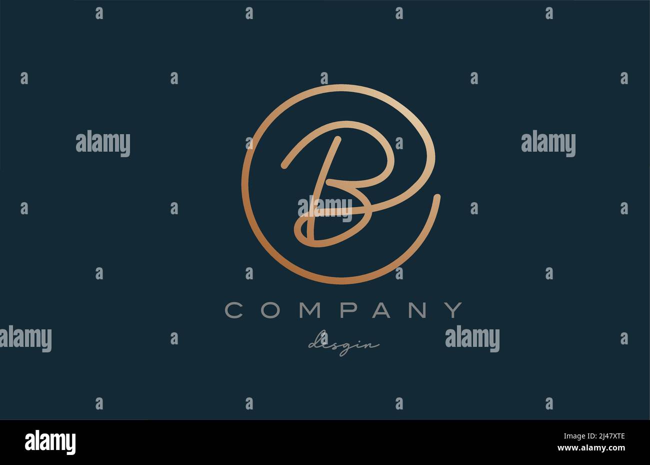 brown joined B alphabet letter logo icon design. Handwritten connected ...